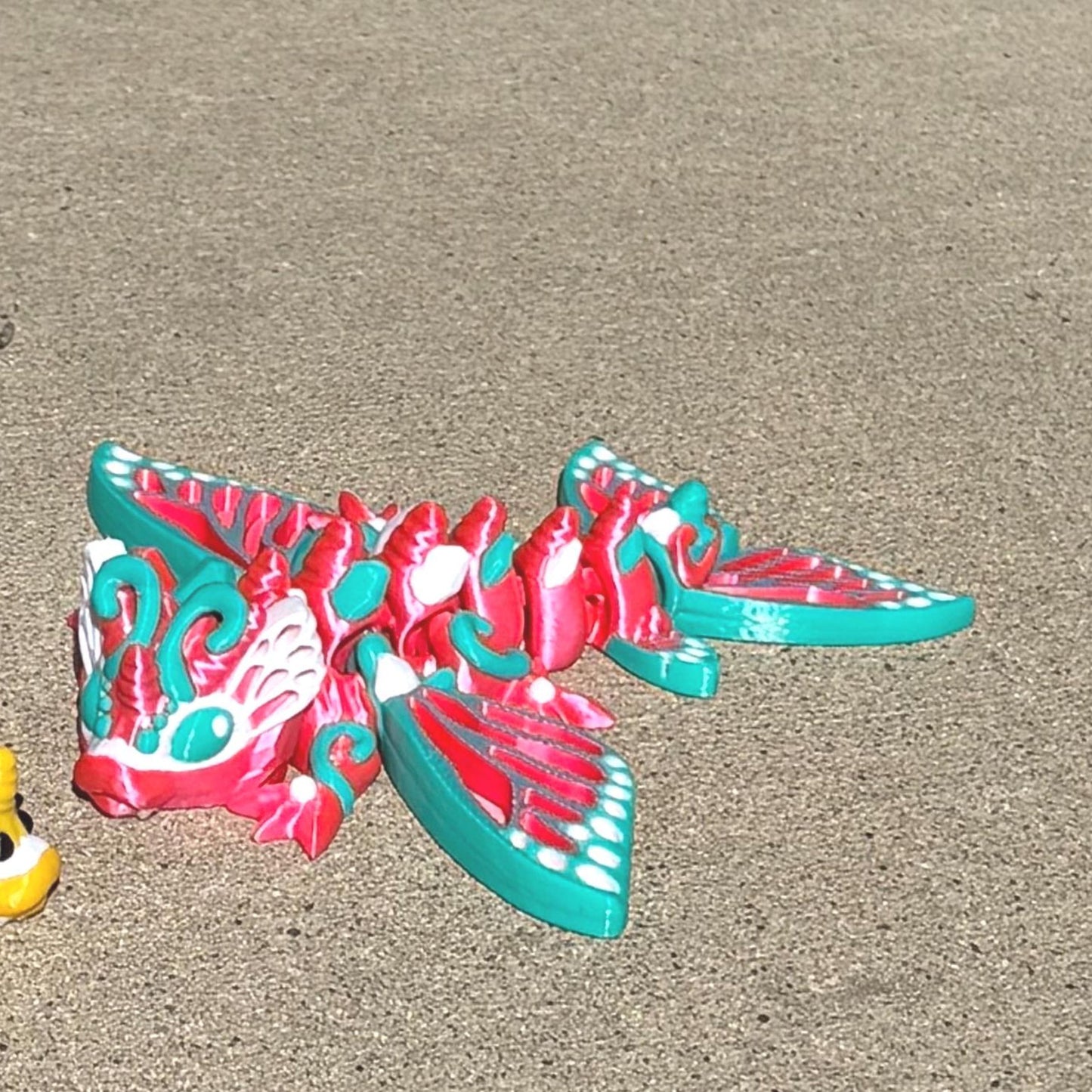 Tiny Articulated Butterfly Dragon, Fidget Toy, 3D Printed ...